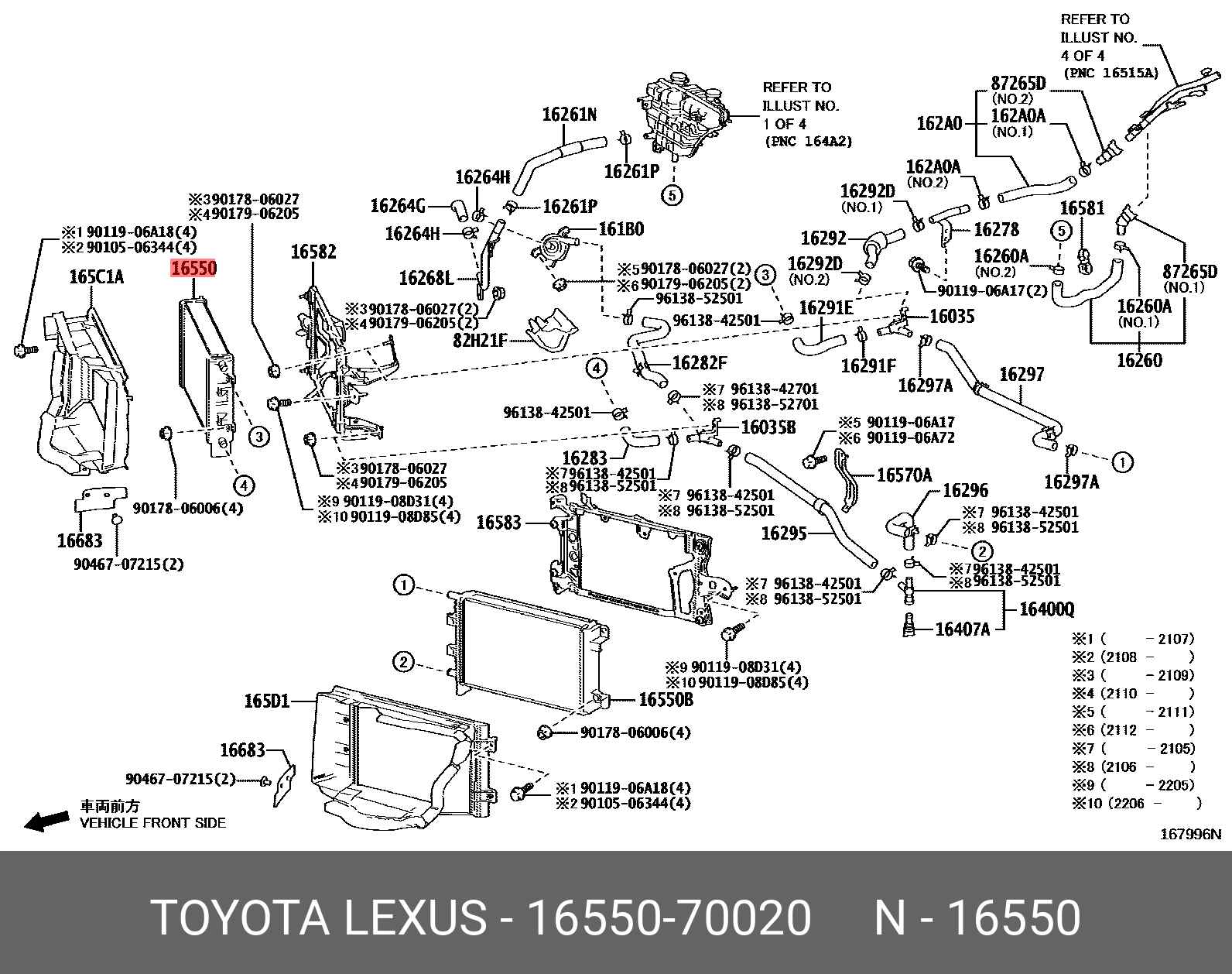 16550-70020 GENUINE TOYOTA 1655070020, LAND CRUISER 202107 -, FJA300 ...