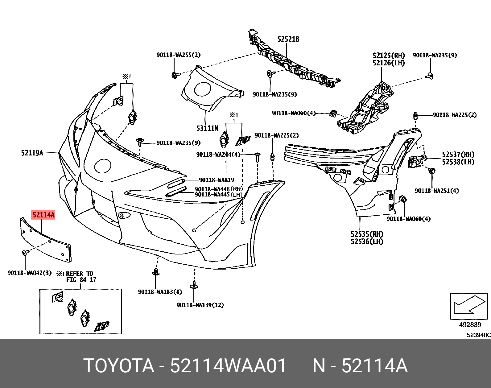 52114-WAA01 GENUINE TOYOTA 52114WAA01, SUPRA 201903-, DB02, DB22, DB42 ...
