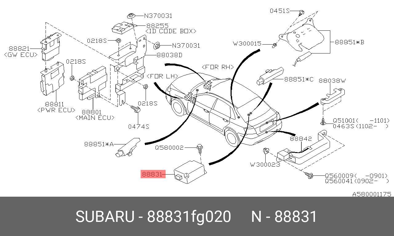 Ricevitore OE originale Ay Eur 88831FG020 per Subaru 88831-FG020