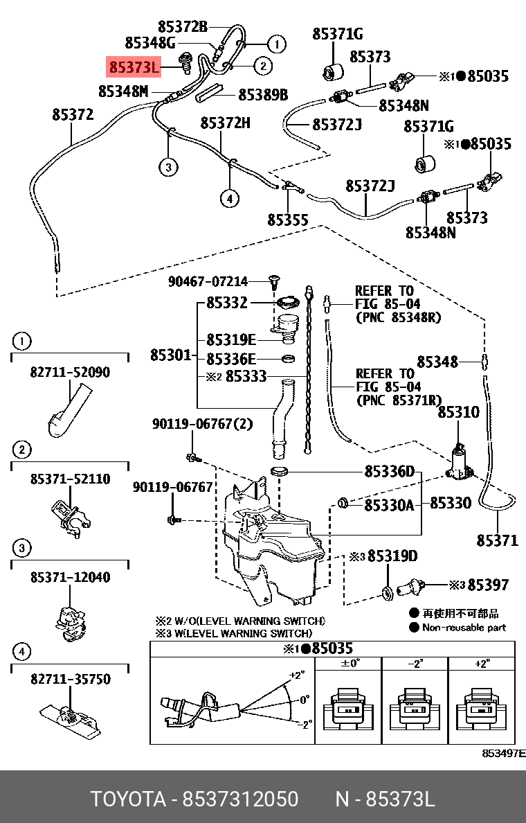 85373-12050 GENUINE TOYOTA 8537312050, LAND CRUISER 202107 -, FJA300 ...