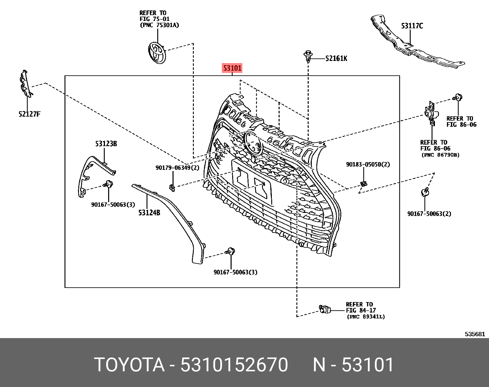 53101-52670 GENUINE TOYOTA 5310152670, SIENTA 201506-, NCP175, NHP170 ...