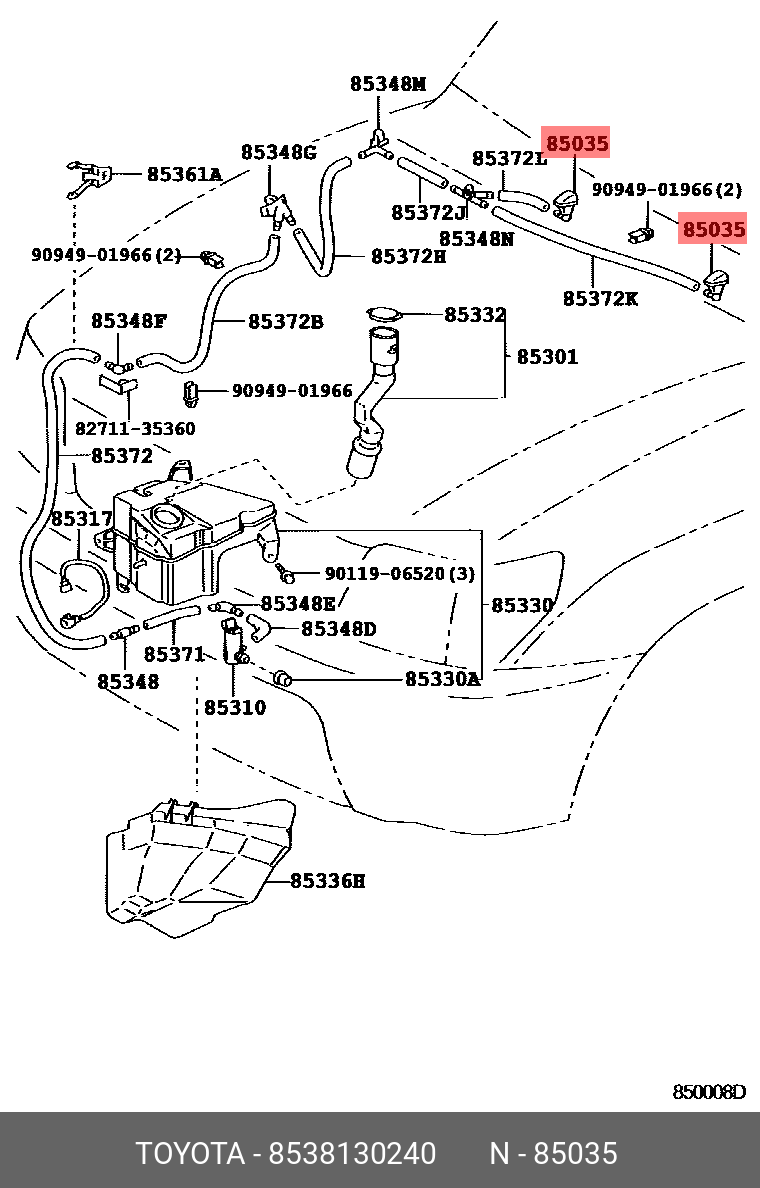 85381-30240 GENUINE TOYOTA 8538130240, LAND CRUISER 202107 -, FJA300 ...