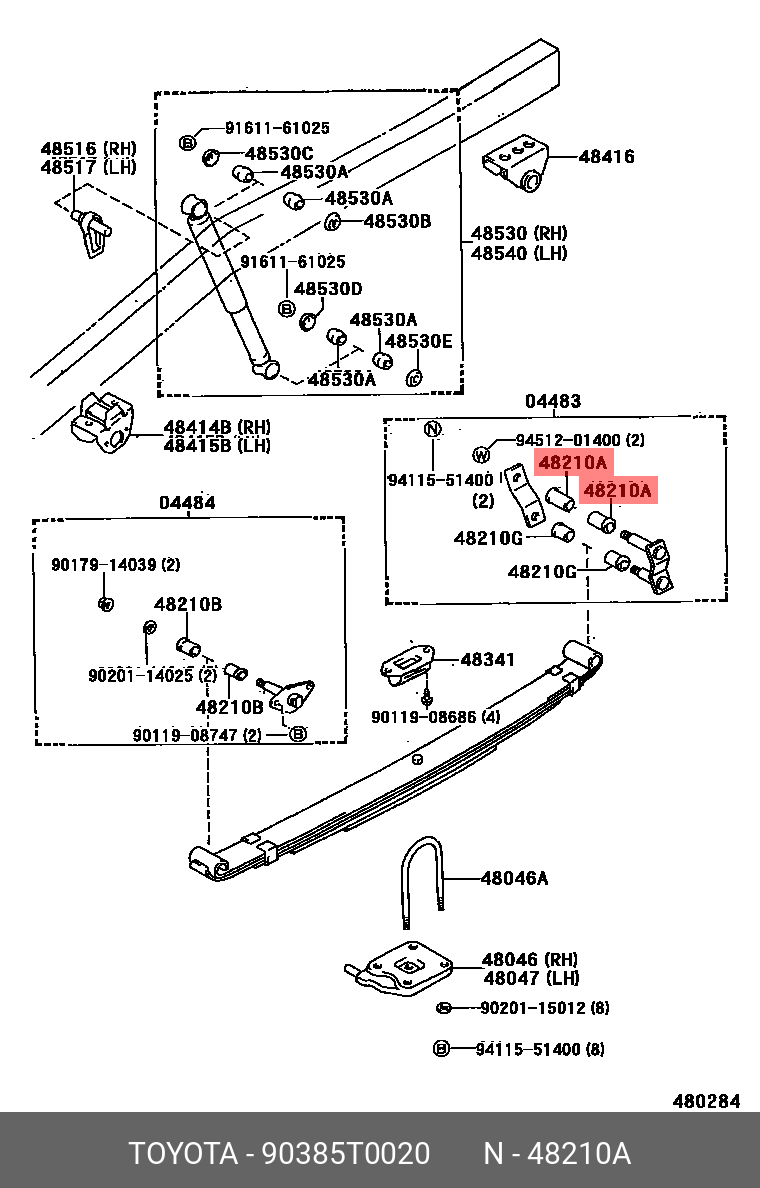 90385-T0020 GENUINE TOYOTA 90385T0020, HILUX 202006-, GUN125, BUSH(FOR ...