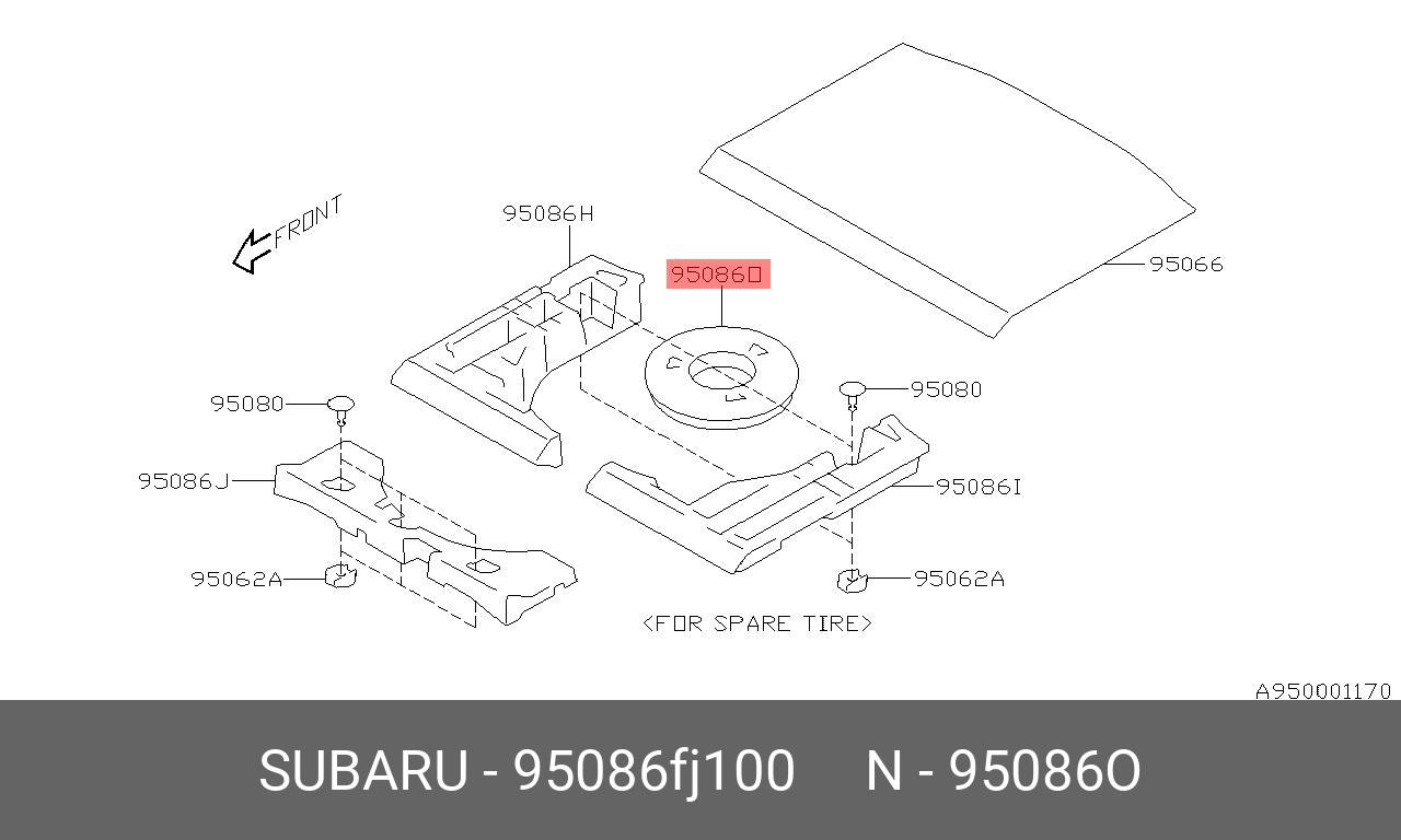 Genuine OE Spacer Ctr 95086FJ100 for Subaru 95086-FJ100
