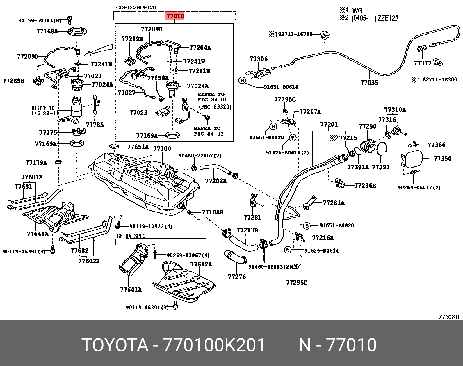 77010-0K201 GENUINE TOYOTA 770100K201, HILUX 201708 - 202005, GUN125 ...