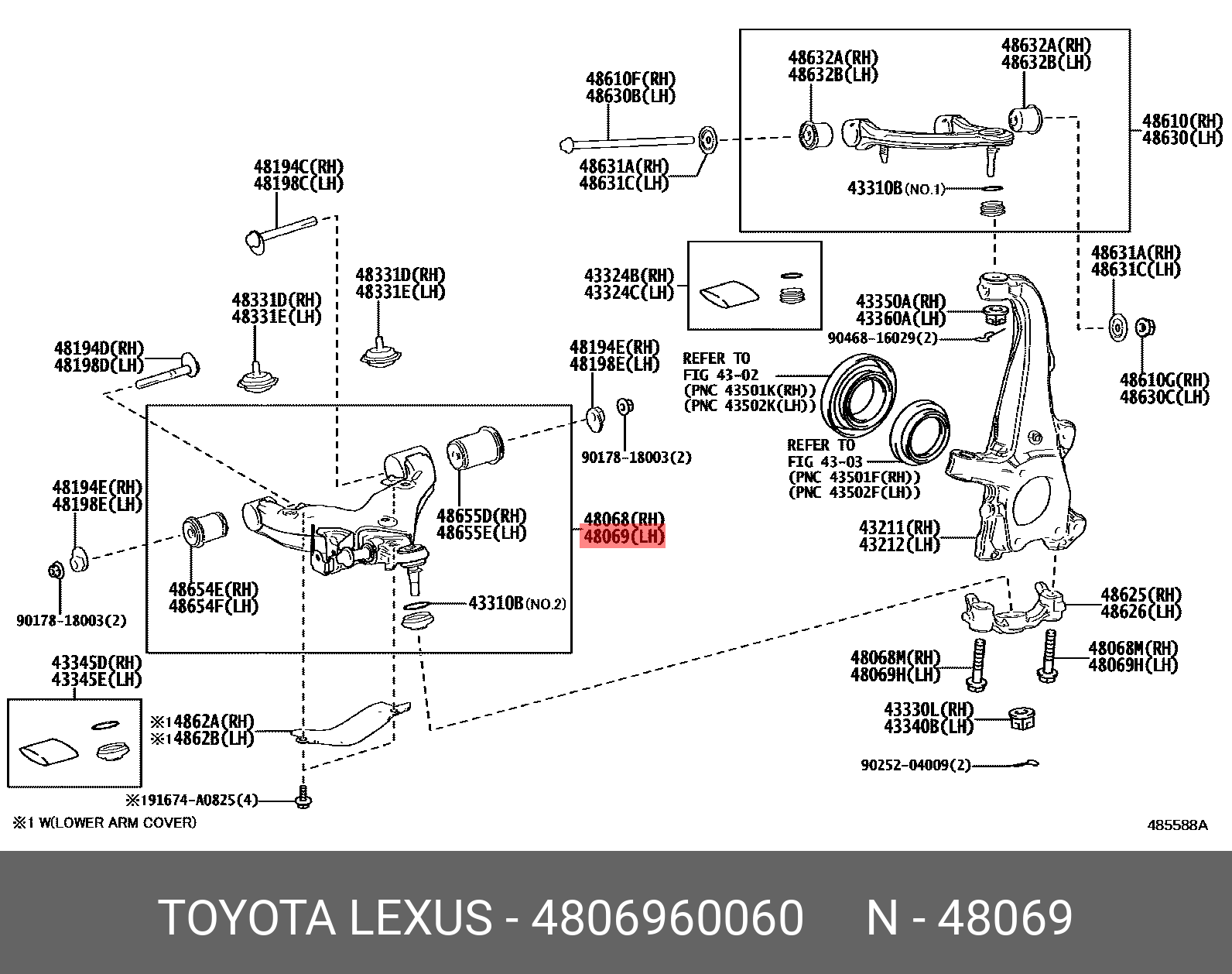 48069-60060 GENUINE TOYOTA 4806960060, LAND CRUISER 202107 -, FJA300 ...