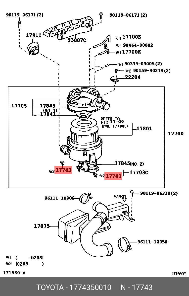 17743-50010 GENUINE TOYOTA LAND CRUISER 201408 - 201507, VALVE, DUST ...