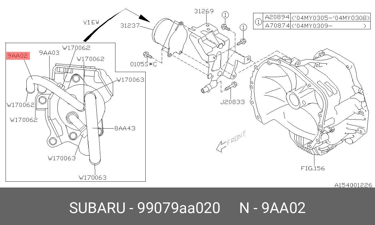 Tubo originale OE-ATF 99079AA020 per Subaru 99079-AA020