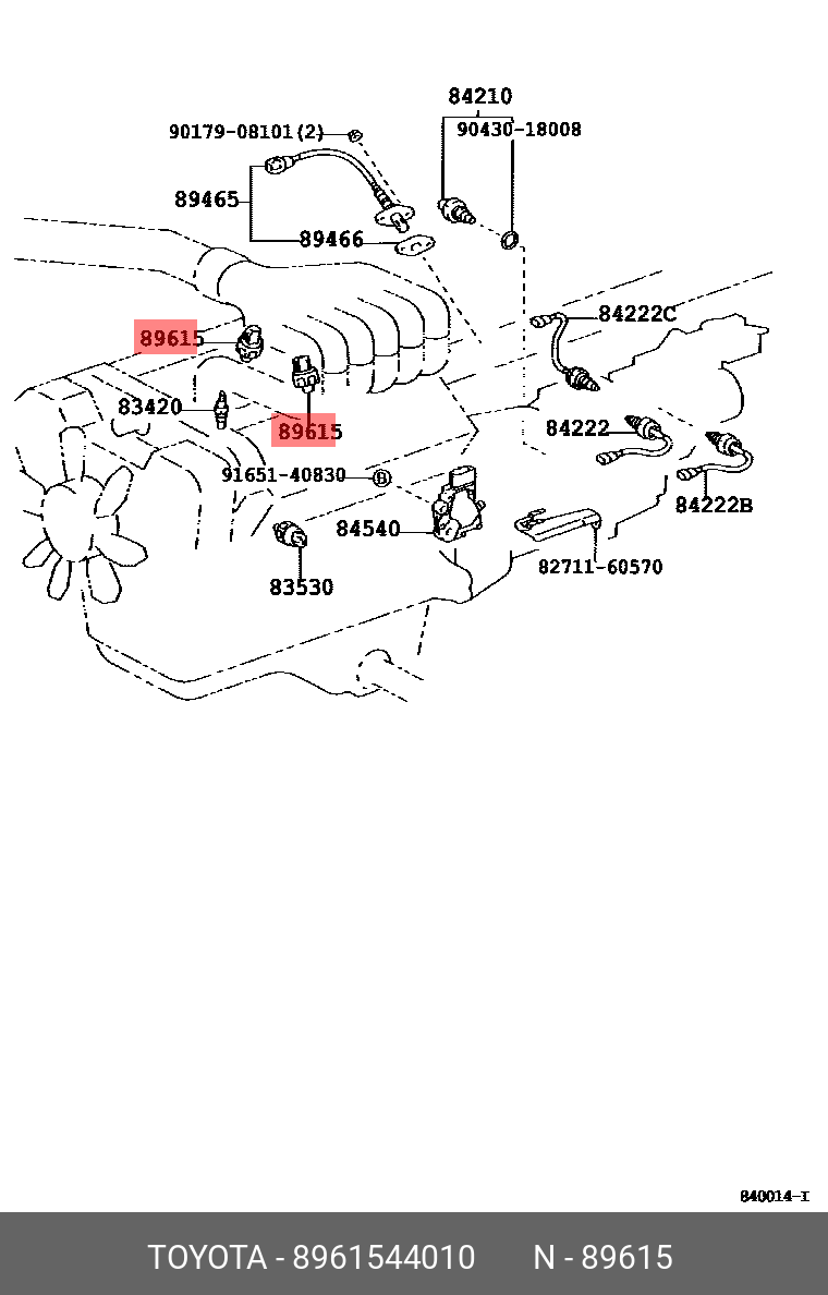 89615-44010 GENUINE TOYOTA NOAH/ VOXY 200111 - 200706, SENSOR, KNOCK ...