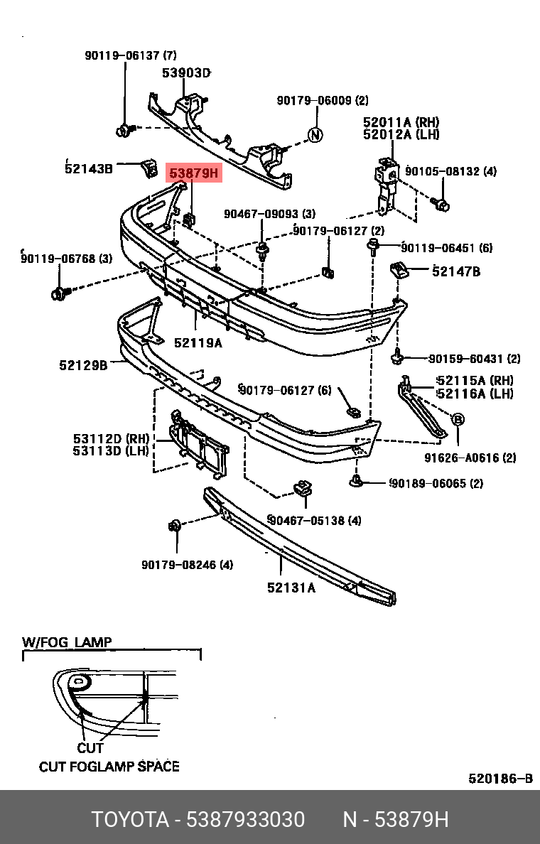 53879-33030 GENUINE TOYOTA 5387933030, YARIS 202002-, KSP210, MXPA1 ...