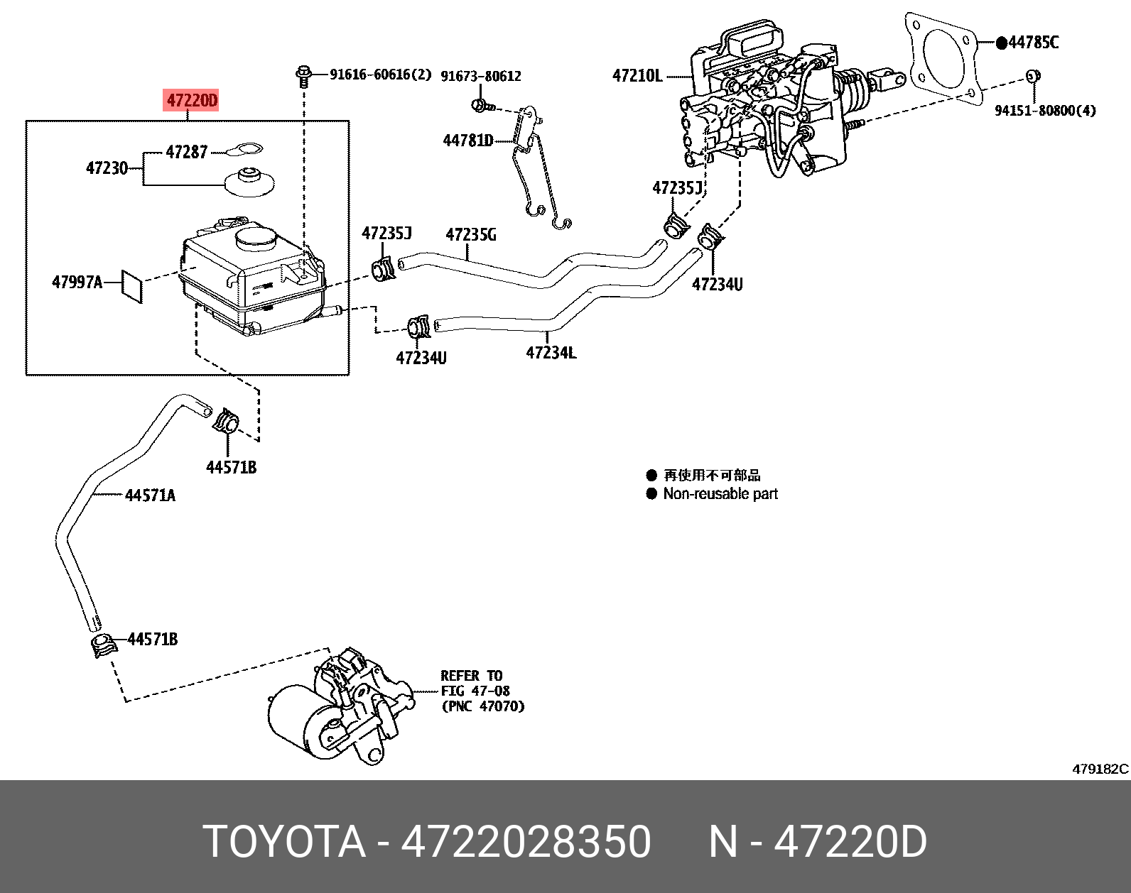 47220-28350 GENUINE TOYOTA 4722028350, NOAH/ VOXY/ ESQUIRE 201401 ...