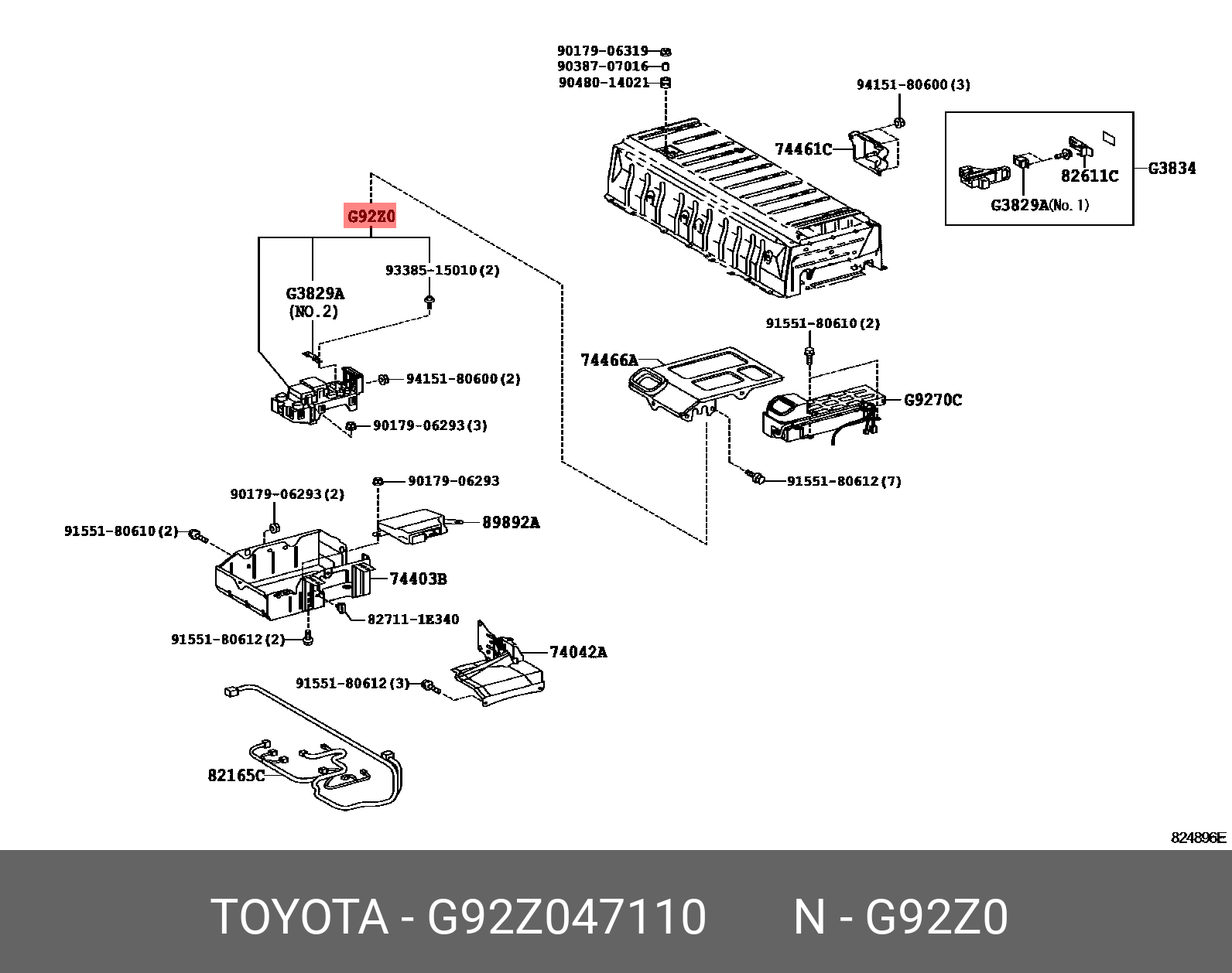 G92Z0-47110 GENUINE TOYOTA G92Z047110, COROLLA CROSS 202108 -, ZSG10 ...