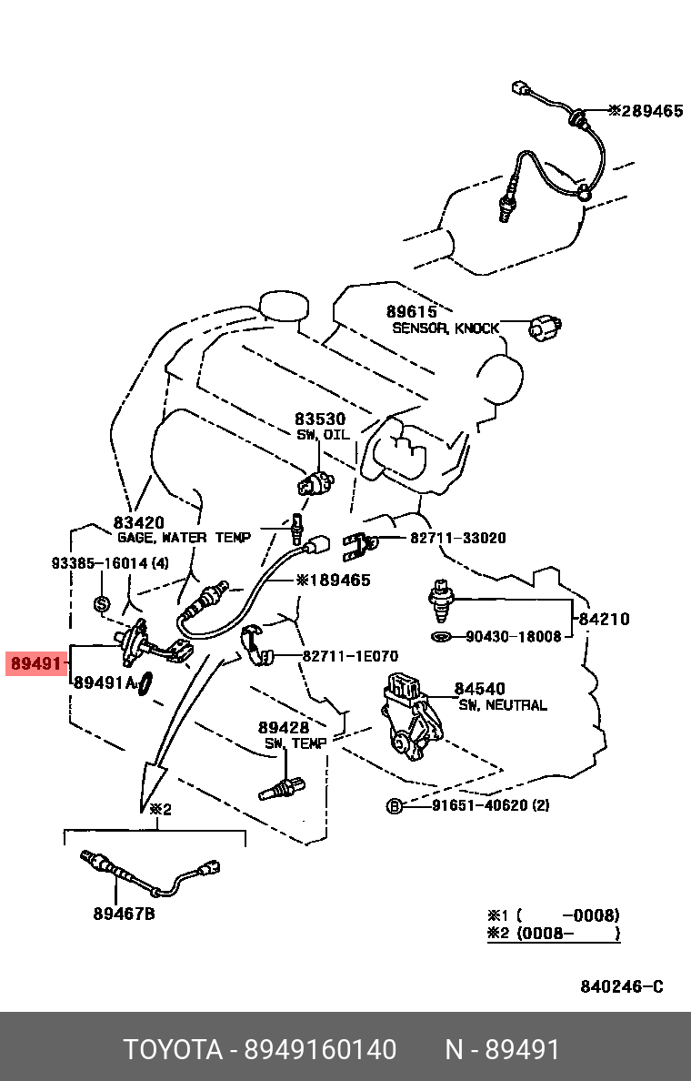 Genuine OE Sensor Engine Oil 8949160140 for Toyota 89491-60140 online ...