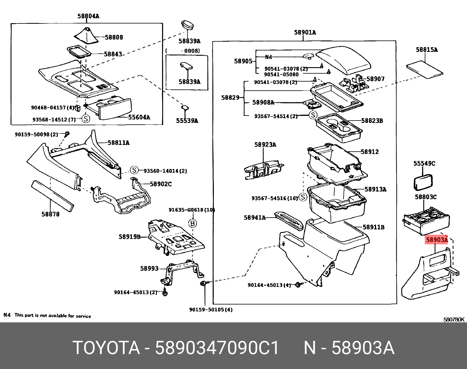 58903-47090-C1 GENUINE TOYOTA PRIUS PHV 201609 - , PANEL SUB-ASSY ...