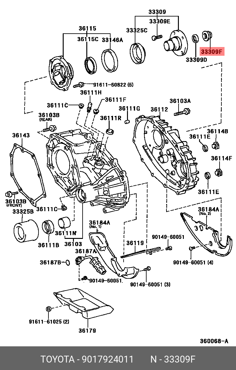 90179-24011 GENUINE TOYOTA 9017924011, HILUX 201708 - 202005, GUN125 ...