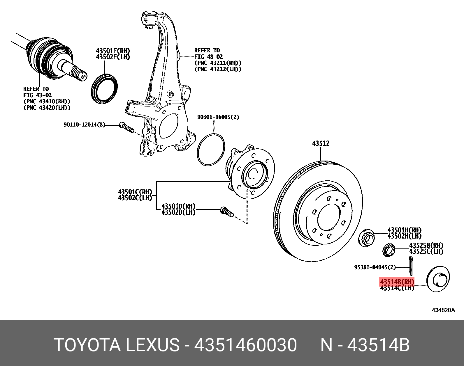 43514-60030 GENUINE TOYOTA 4351460030, LAND CRUISER 202107 -, FJA300 ...