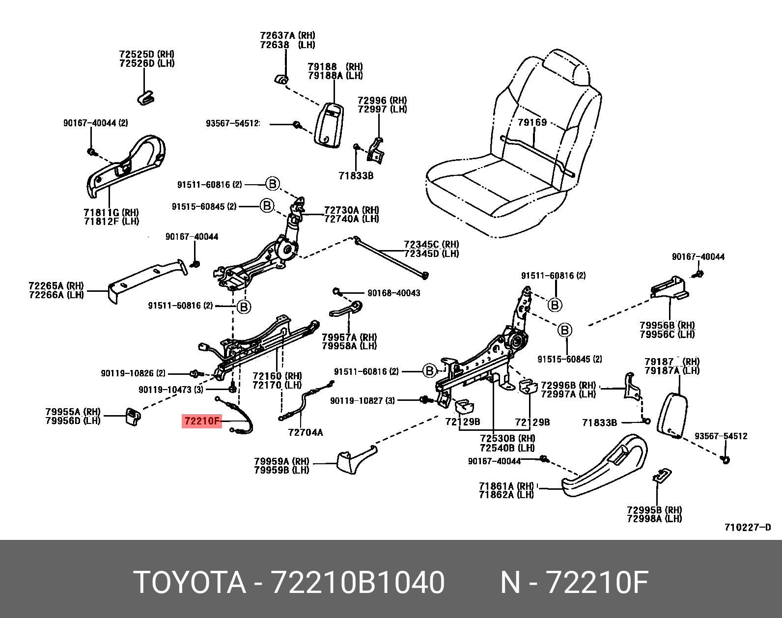 72210-B1040 GENUINE TOYOTA 72210B1040, TANK/ ROOMY 201611 -, M900A ...