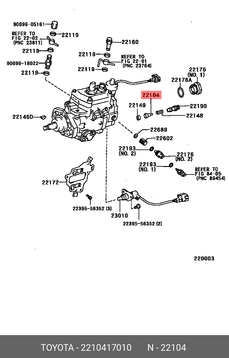 Genuine OE valve sub-assy injection pump delivery 2210417010 for TOYOTA ...