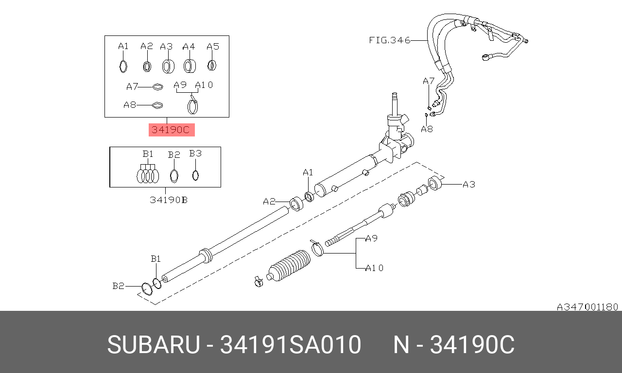 Genuine OE Seal Kit 34191SA010 for Subaru 34191-SA010 online kaufen | eBay