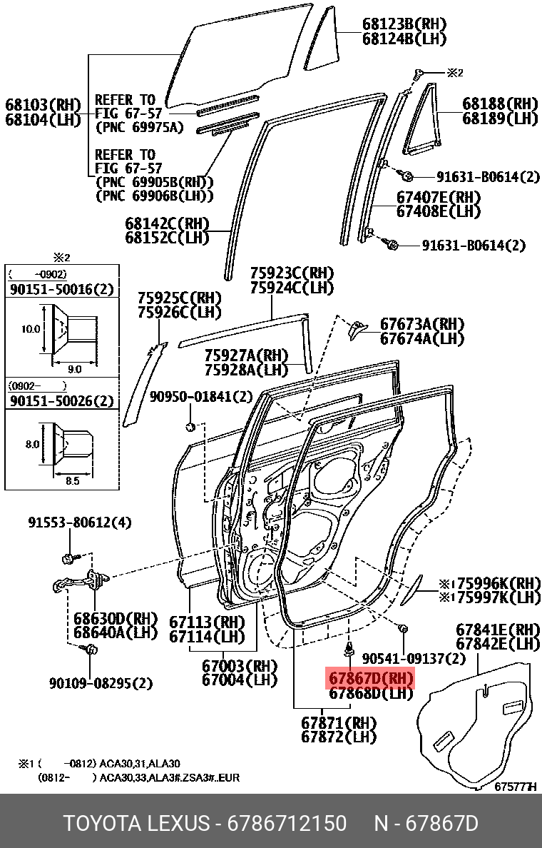 67867-12150 GENUINE TOYOTA 6786712150, SIENTA 201506-, NCP175, NHP170 ...