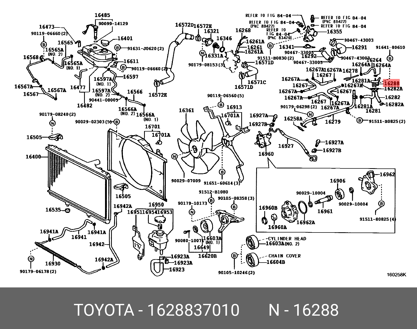 16288-37010 GENUINE TOYOTA 1628837010, COROLLA CROSS 202108 -, ZSG10 ...