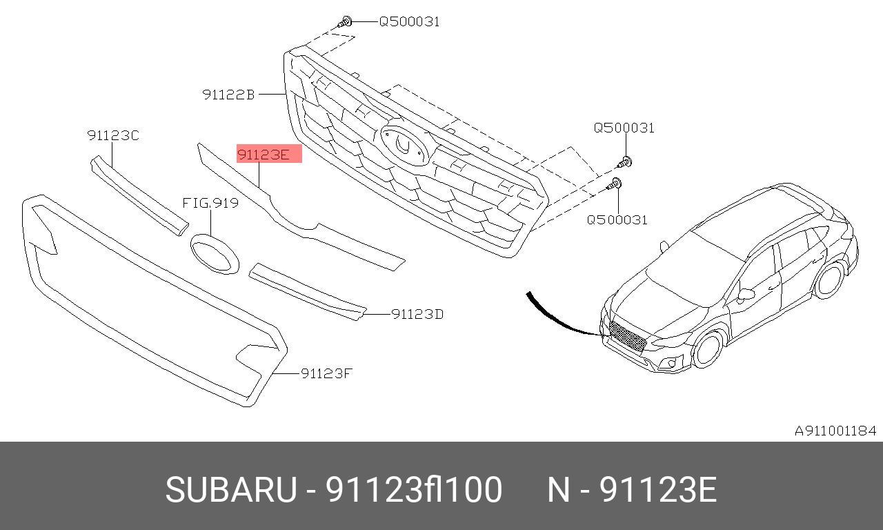 Stampaggio OE inferiore originale Xuv 91123FL100 per Subaru 91123-FL100