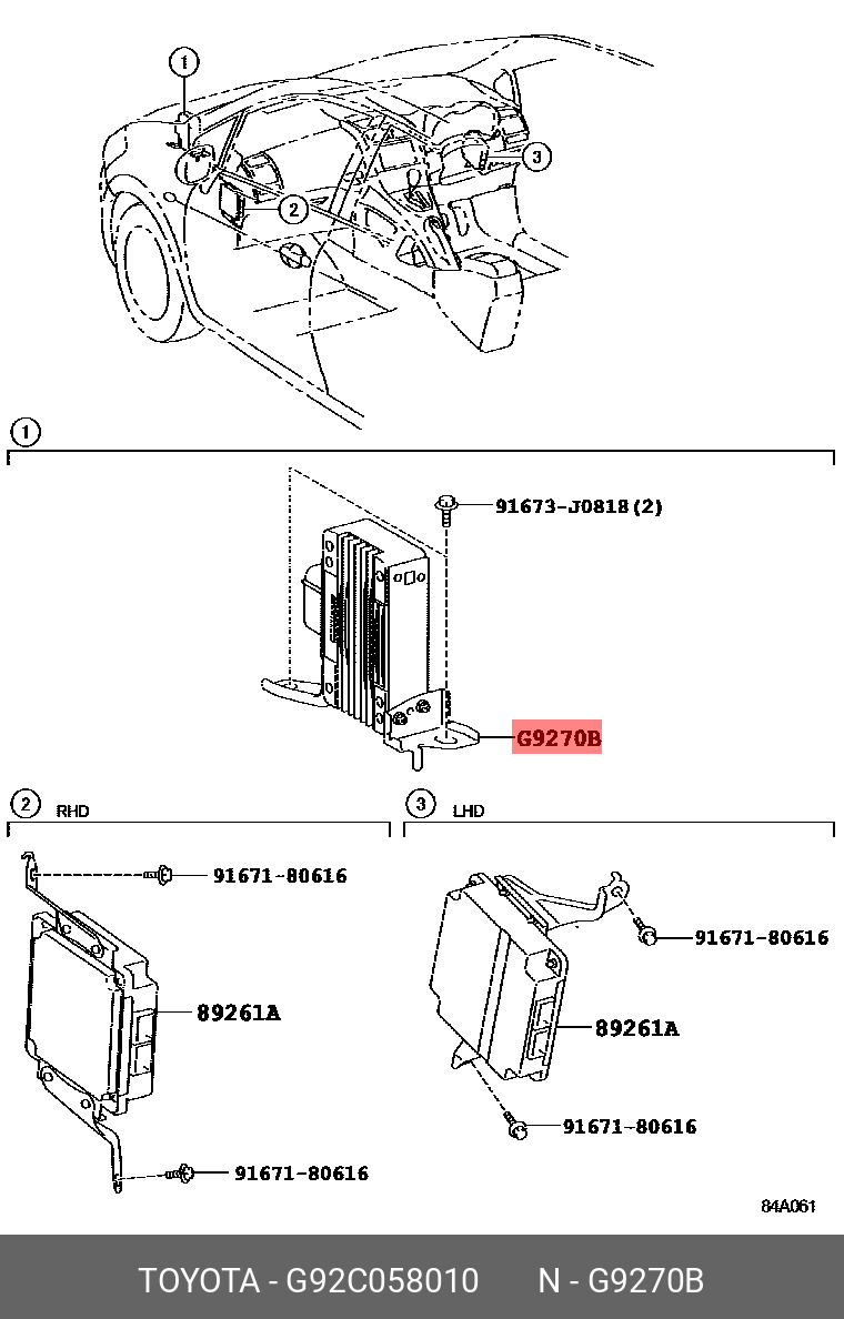 G92C0-58010 GENUINE TOYOTA G92C058010, ALPHARD/ VELLFIRE/ HV 201501 ...