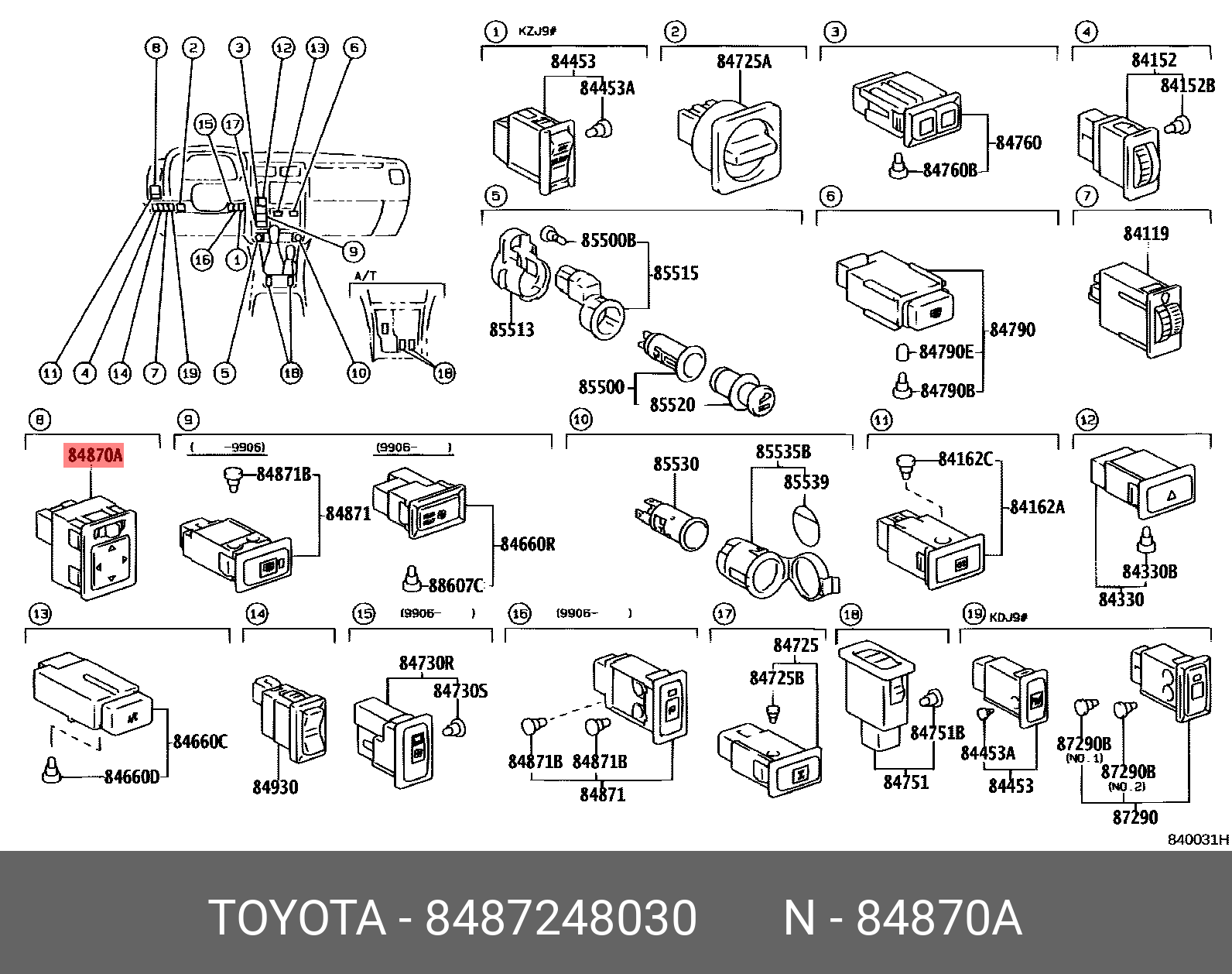 84872-48030 GENUINE TOYOTA 8487248030, ALPHARD/ VELLFIRE/ HV 201501 ...