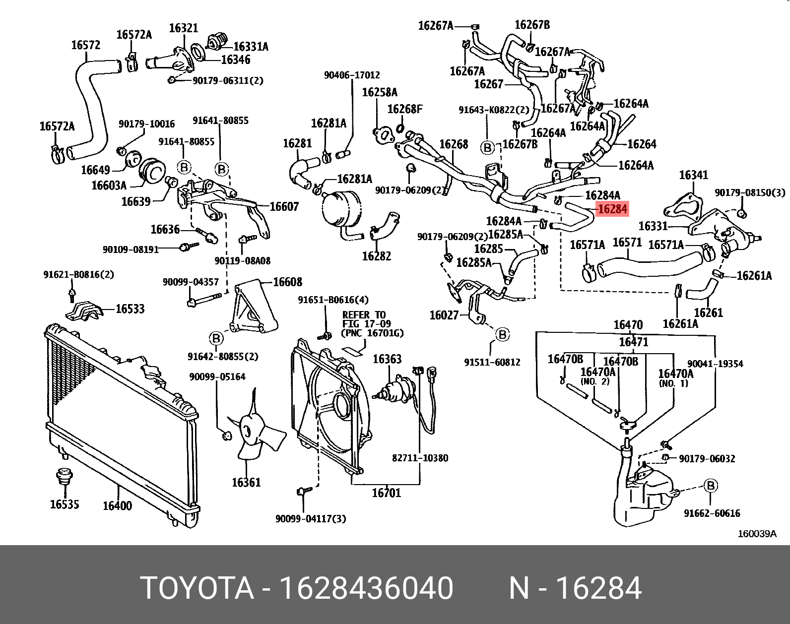 16284-36040 GENUINE TOYOTA 1628436040, HARRIER/ HYBRID 201312-202005 ...