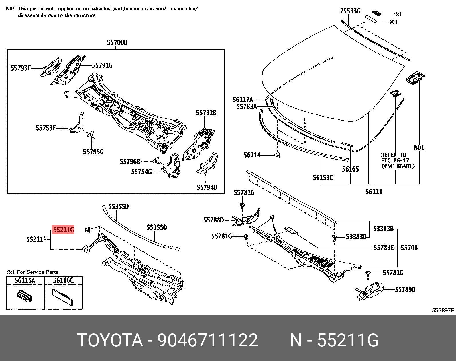 90467-11122 GENUINE TOYOTA 9046711122, COROLLA CROSS 202108 -, ZSG10 ...