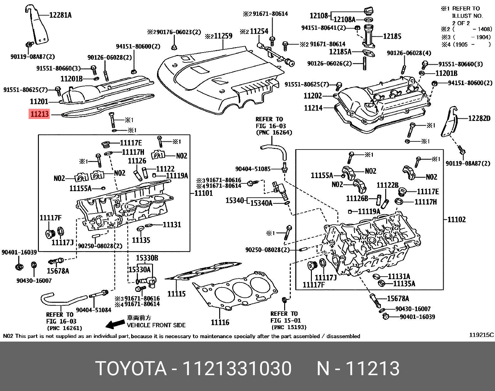 11213-31030 GENUINE TOYOTA LAND CRUISER 201408 - 201507, GASKET ...
