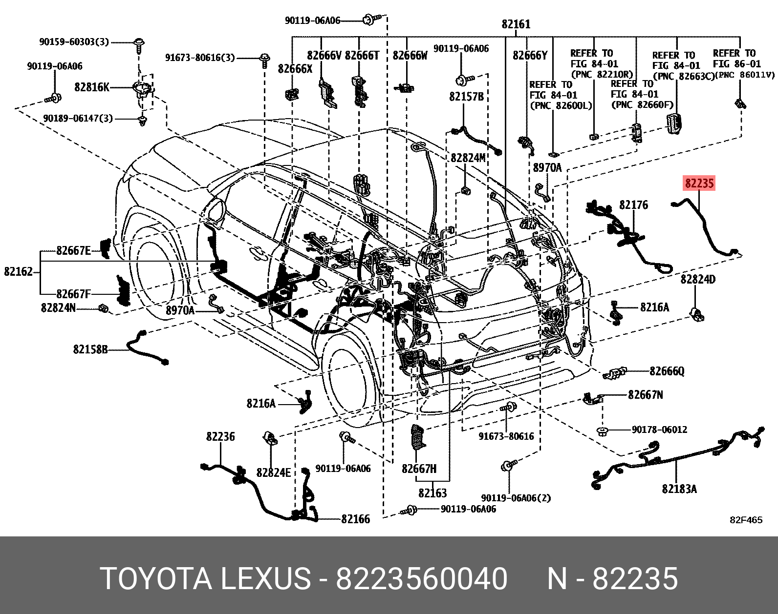 82235-60040 GENUINE TOYOTA 8223560040, LAND CRUISER 202107 -, FJA300 ...