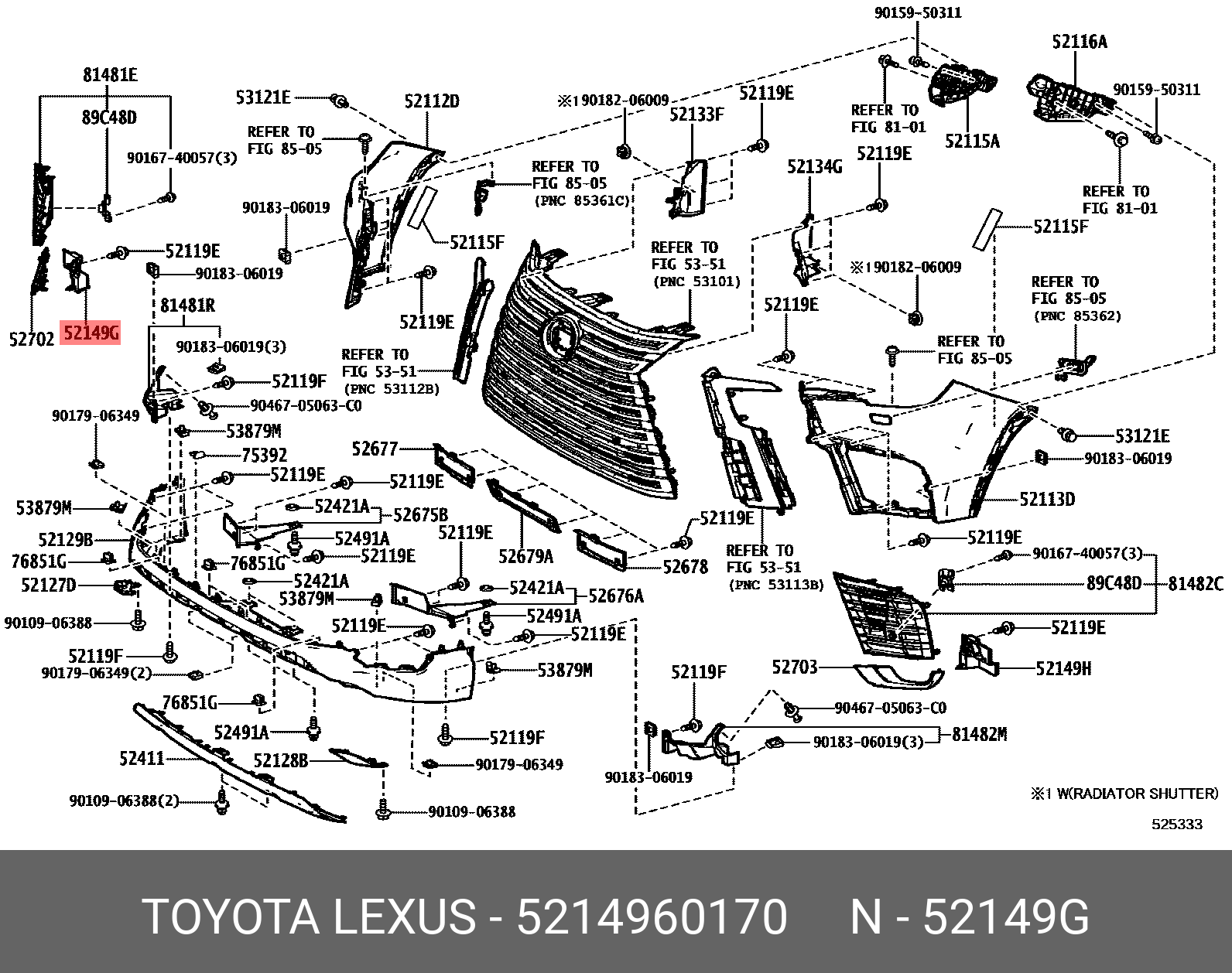 52149-60170 GENUINE TOYOTA 5214960170, LAND CRUISER 202107 -, FJA300 ...