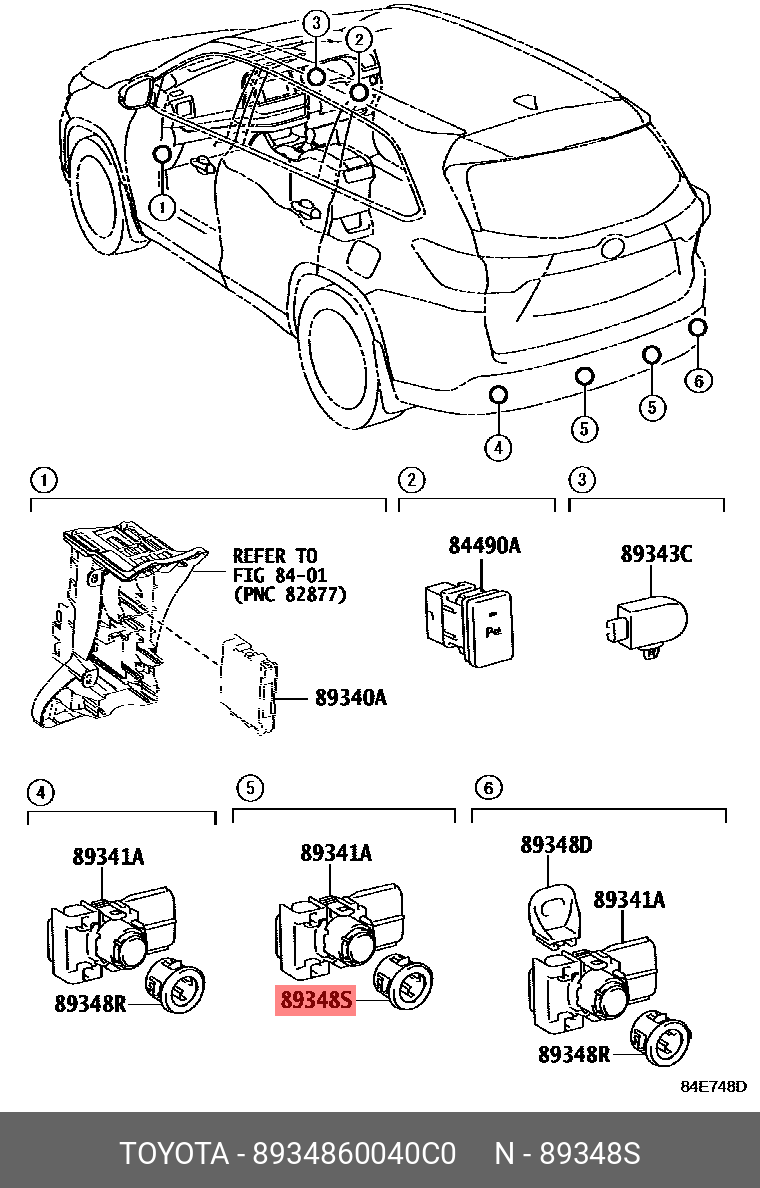 89348-60040-C0 GENUINE TOYOTA LAND CRUISER PRADO 201708-, RETAINER ...