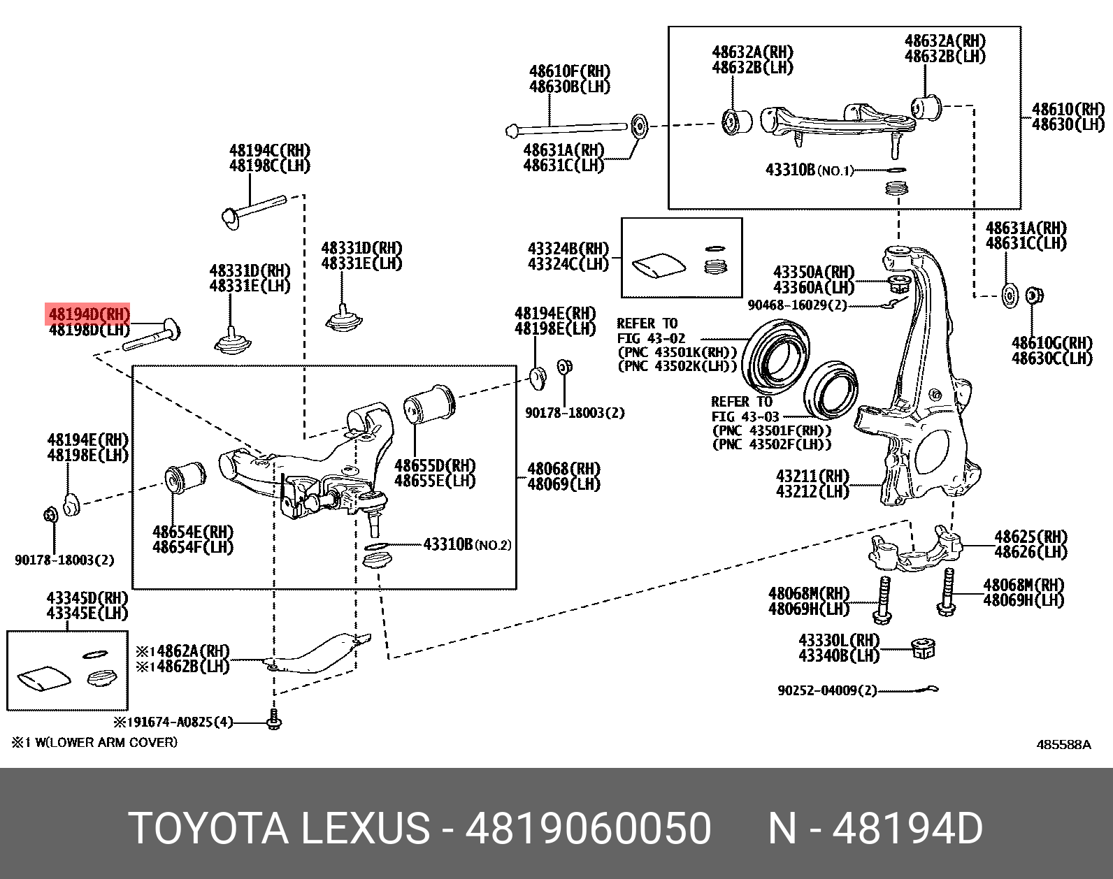 48190-60050 GENUINE TOYOTA 4819060050, LAND CRUISER 202107 -, FJA300 ...