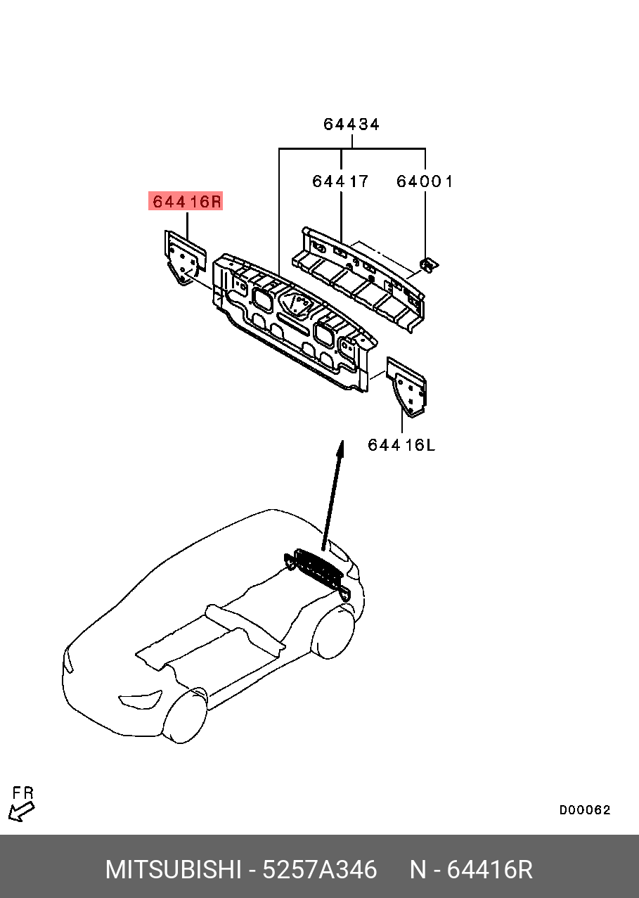 Genuine OE Panel Assembly Body 5257A346 for Mitsubishi 5257-A346 online ...