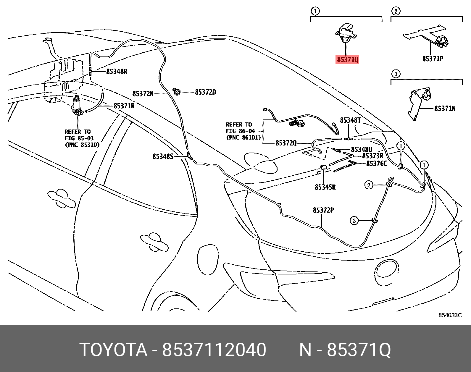 85371-12040 GENUINE TOYOTA 8537112040, HARRIER/ HYBRID 201312-202005 ...