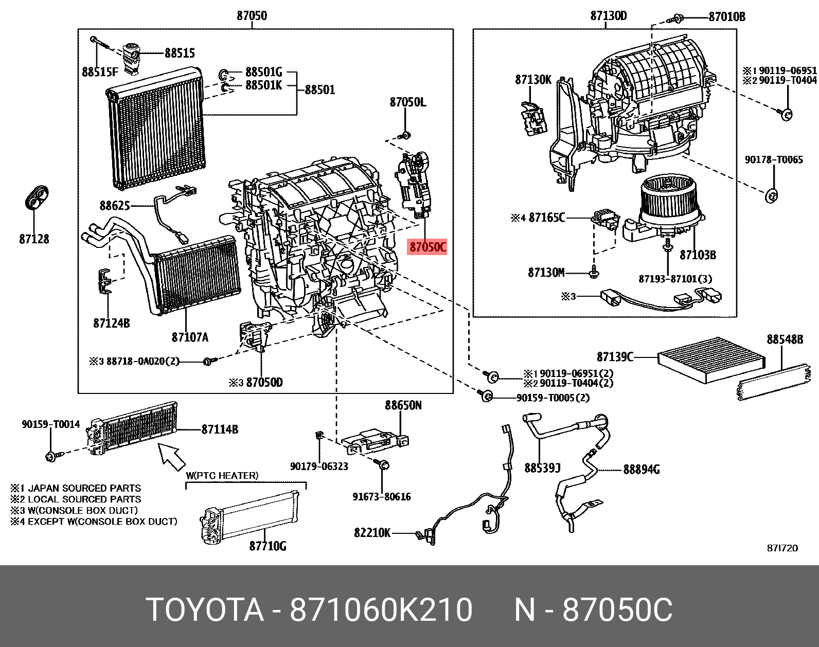 87106-0K210 GENUINE TOYOTA 871060K210, HILUX 201708 - 202005, GUN125 ...