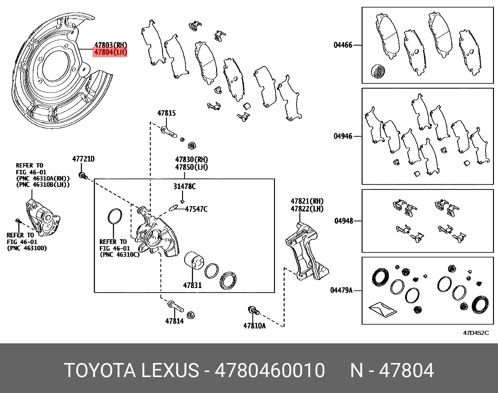 47804-60010 GENUINE TOYOTA 4780460010, LAND CRUISER 202107 -, FJA300 ...