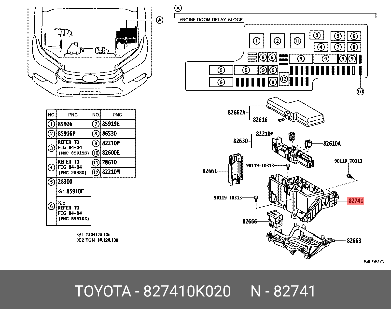 82741-0K020 GENUINE TOYOTA 827410K020, HILUX 201708 - 202005, GUN125 ...