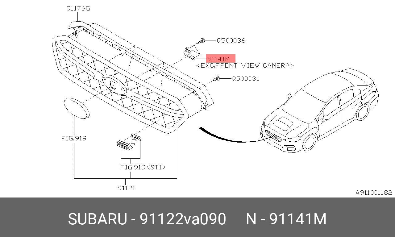 Griglia OE originale F Cvr Sdn 91122VA090 per Subaru 91122-VA090