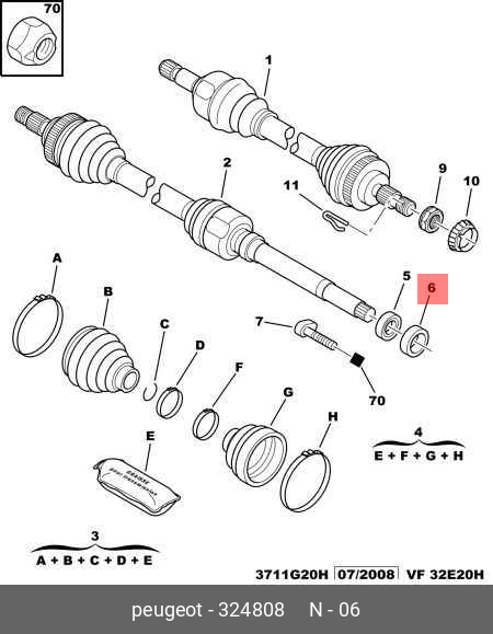 Купить CITROEN PEUGEOT 3248 08 - САЛЬНИК в Минске