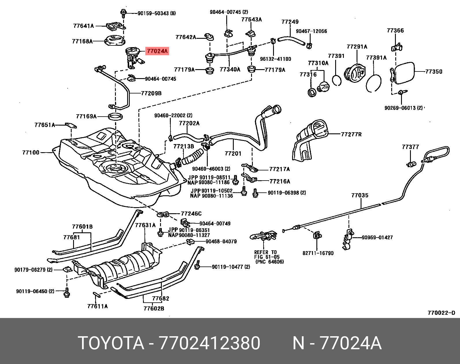 77024-12380 GENUINE TOYOTA 7702412380, COROLLA 201908-, MZEA12, NRE210 ...