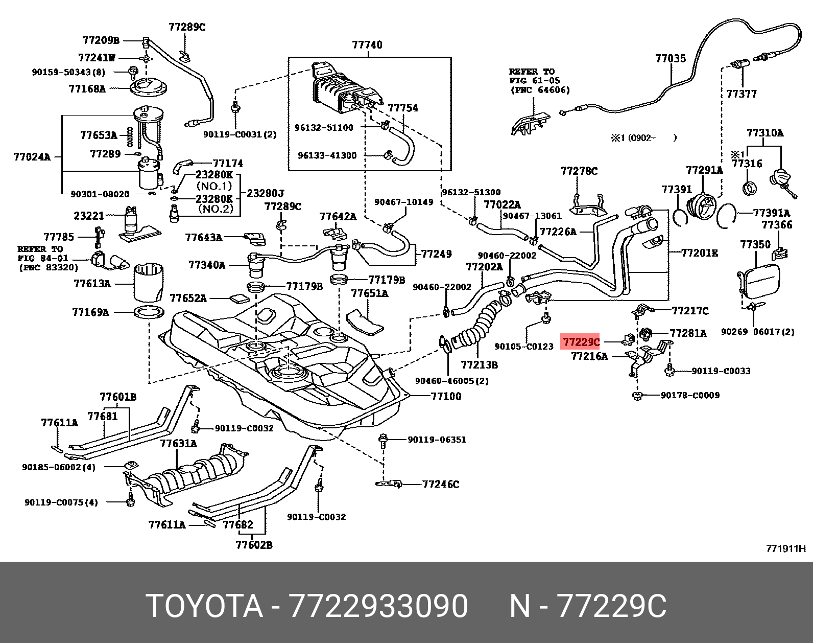 77229-33090 GENUINE TOYOTA LAND CRUISER PRADO 201708-, CLAMP, BREATHER ...