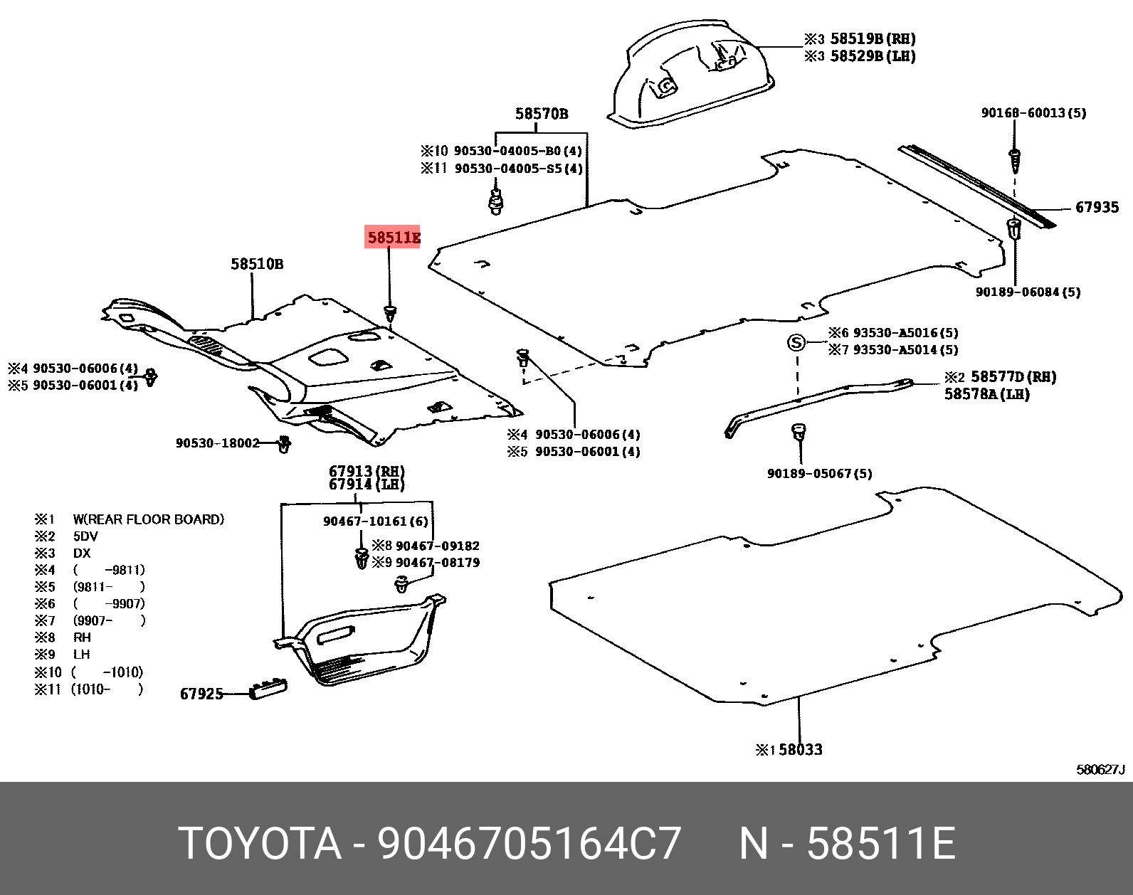 90467-05164-C7 GENUINE TOYOTA 9046705164C7, YARIS 202002-, KSP210 ...
