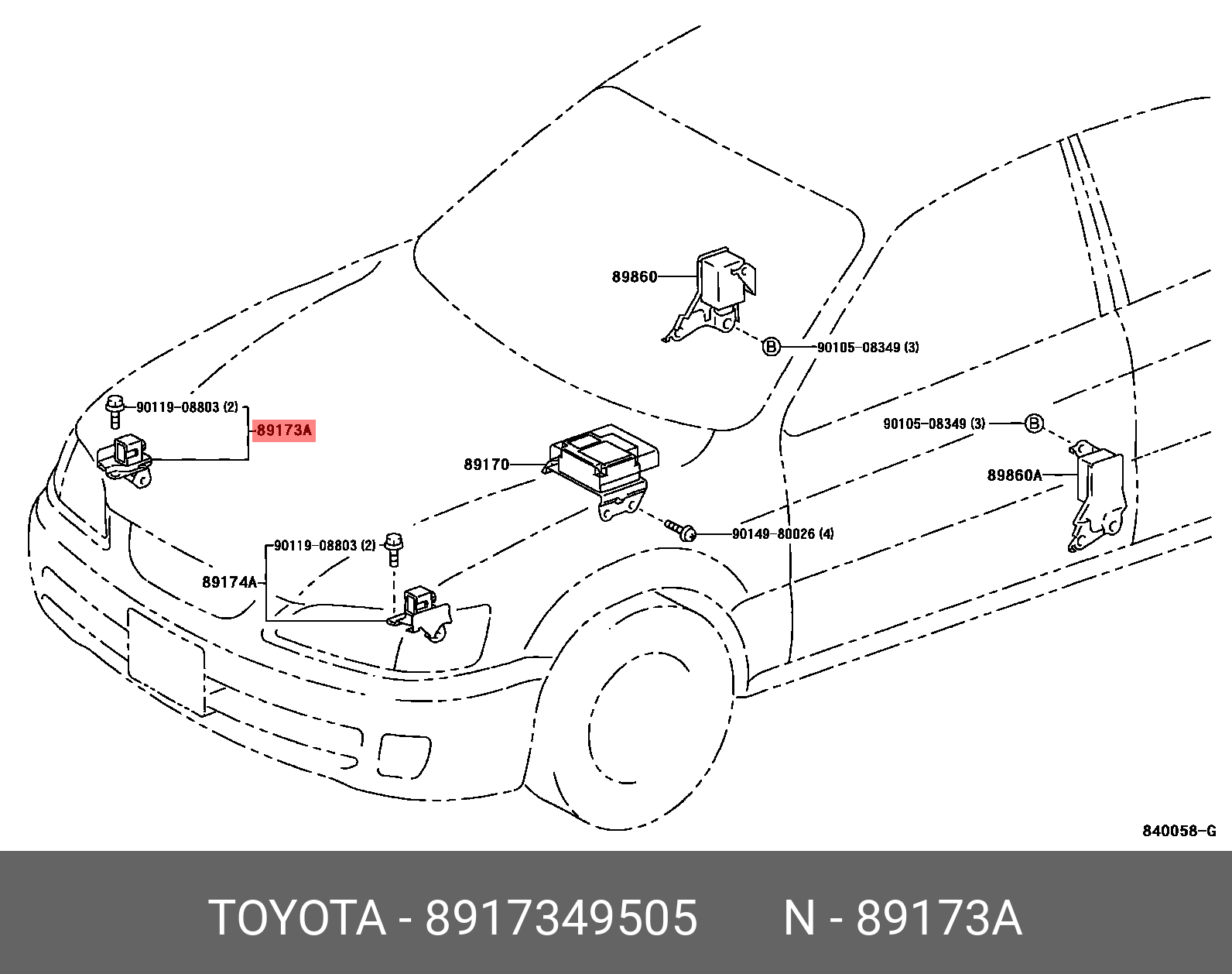 89173-49505 GENUINE TOYOTA 8917349505, COROLLA CROSS 202108 -, ZSG10 ...