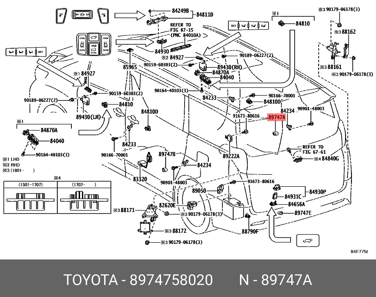 89747-58020 GENUINE TOYOTA 8974758020, ALPHARD/ VELLFIRE/ HV 201501 ...