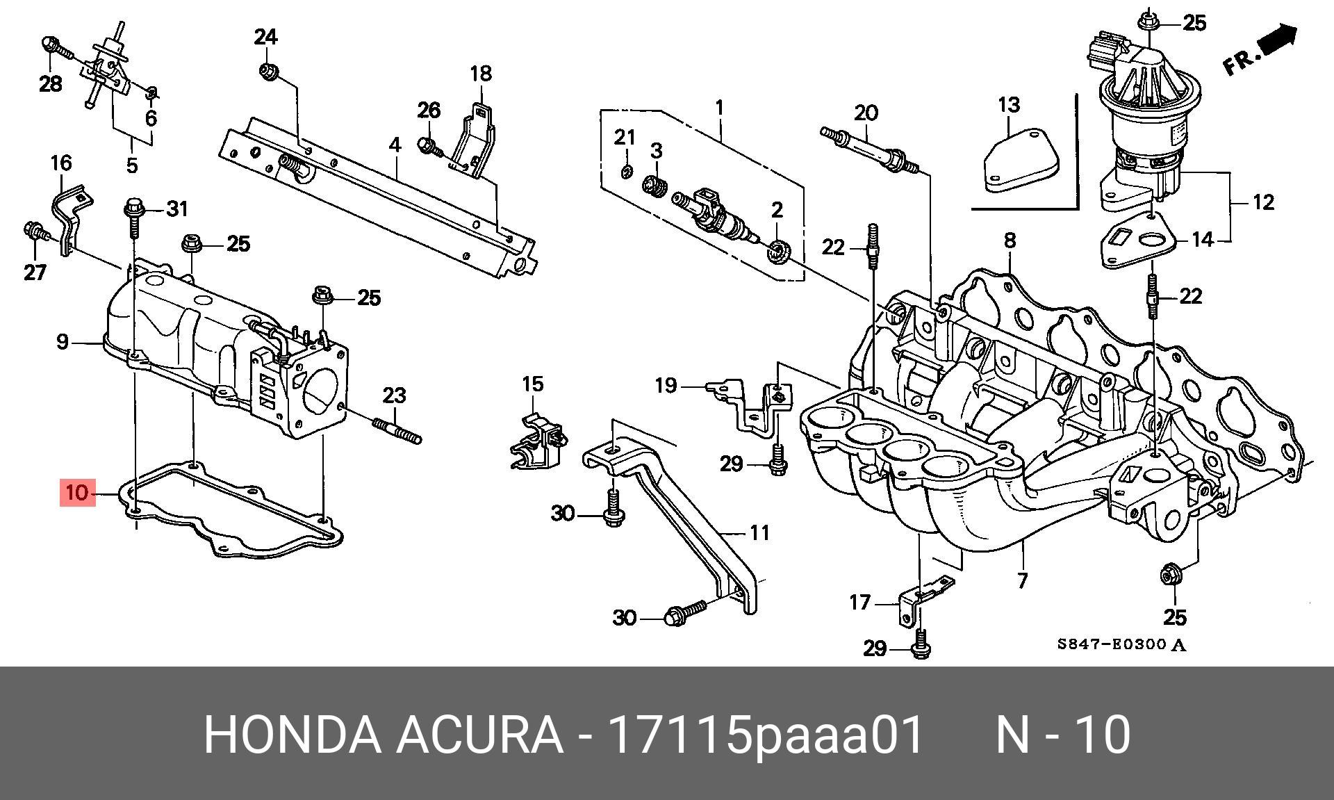 Genuine OE Gasket Metal 17115PAAA01 for Honda 17115-PAAA01 online ...