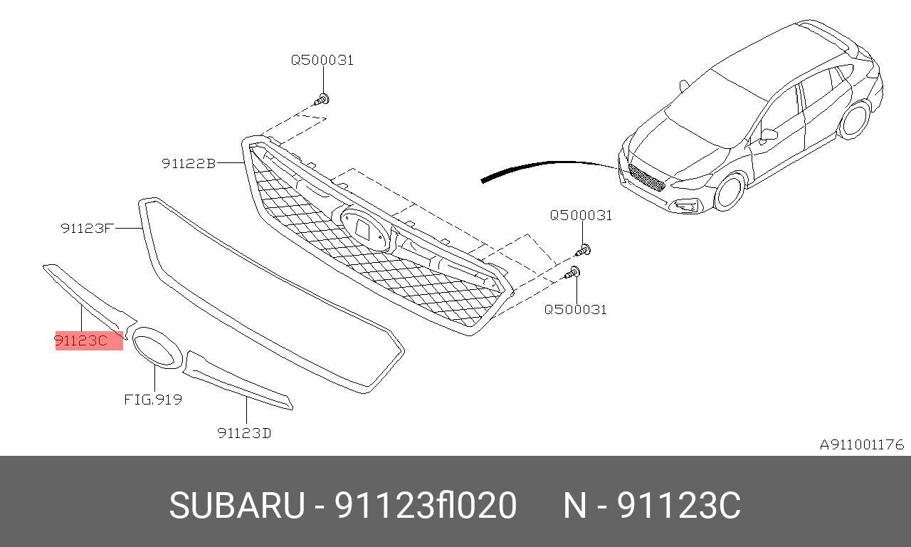 Stampaggio OE originale Wg Plt Fhi 91123FL020 per Subaru 91123-FL020