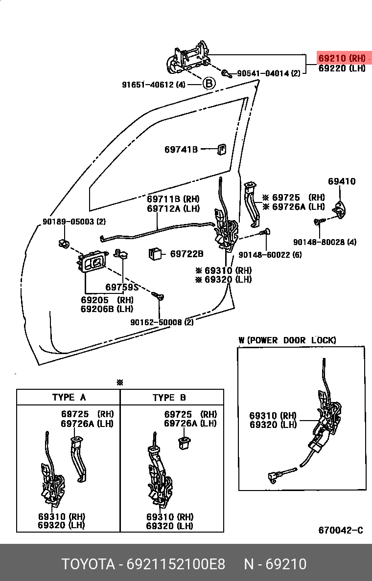 69211-52100-E8 GENUINE TOYOTA 6921152100E8, NOAH/ VOXY/ ESQUIRE 201401 ...